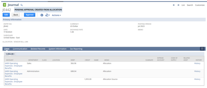 NetSuite Expense Allocation Journal Entries and Working Through Common ...