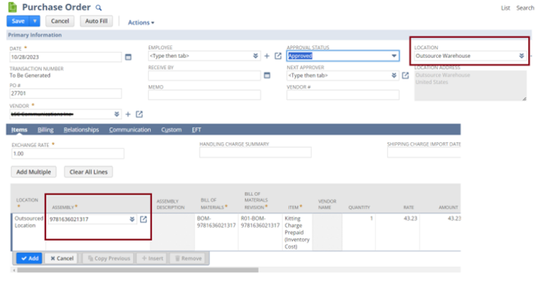 NetSuite Outsourced Manufacturing: Starting from the PO or Work Order ...