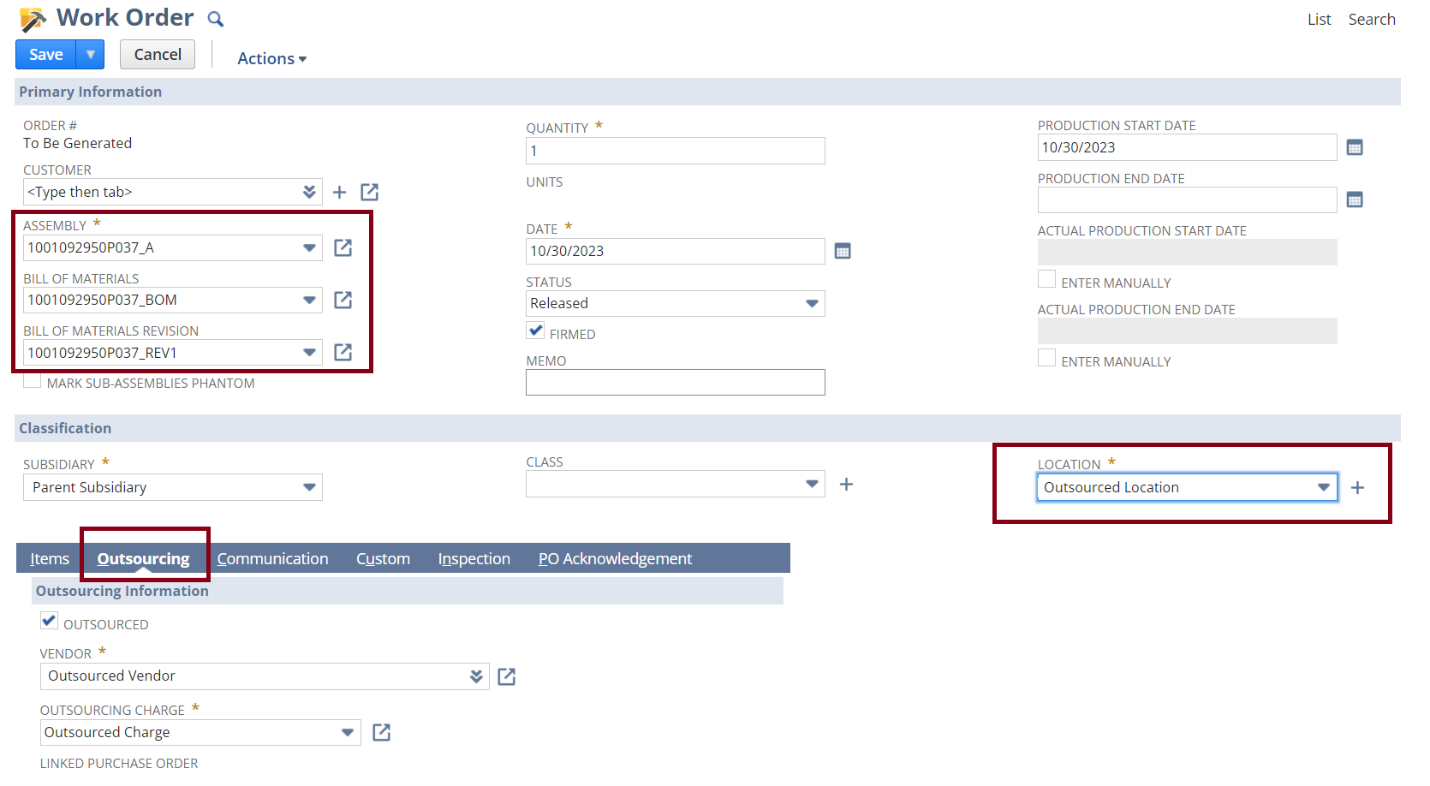 NetSuite Outsourced Manufacturing: Starting from the PO or Work Order ...
