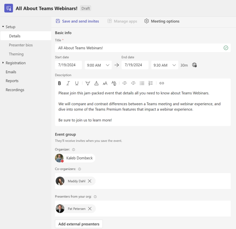 The Main Event – Teams Premium Webinars - RSM Technology