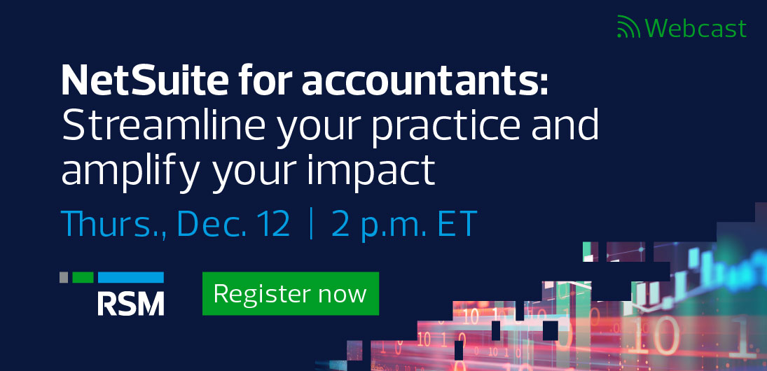 Transform your accounting firm with NetSuite - RSM Technology